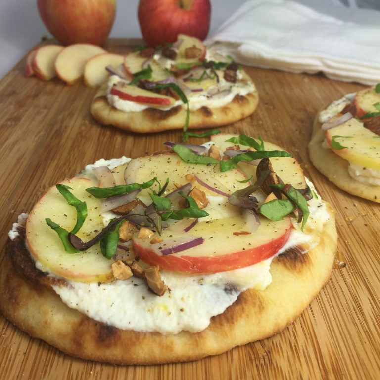 Flatbread with Apples and Ricotta - Wacky Apple