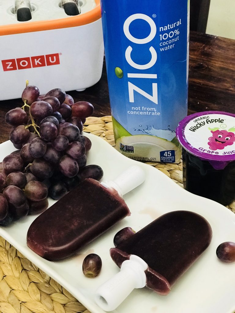Grape Electrolyte Popsicles - Wacky Apple